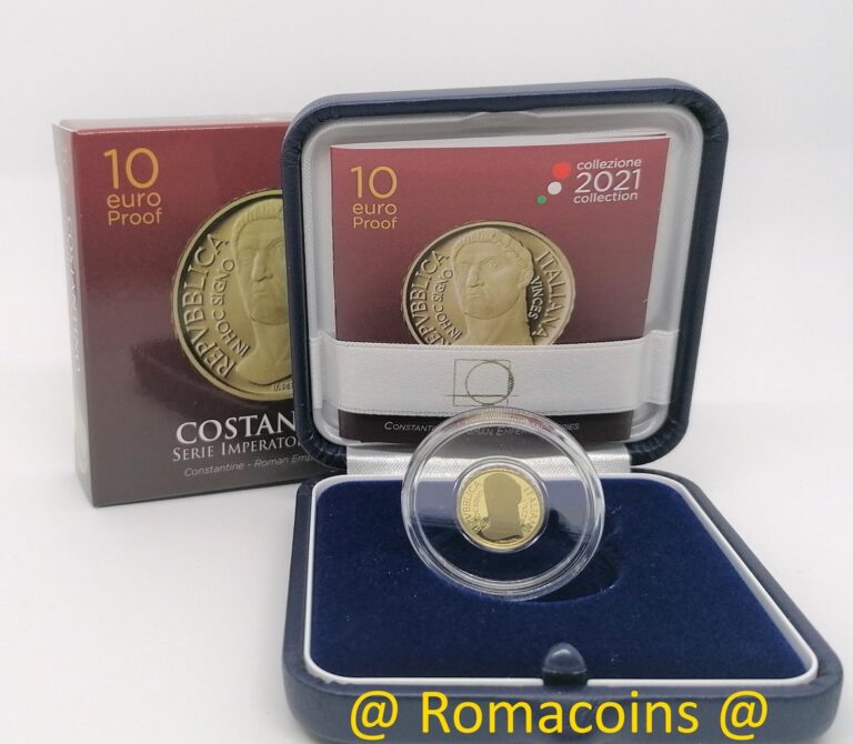 10 Euro Italy 2021 Emperor Constantine Gold Coin Proof - Romacoins