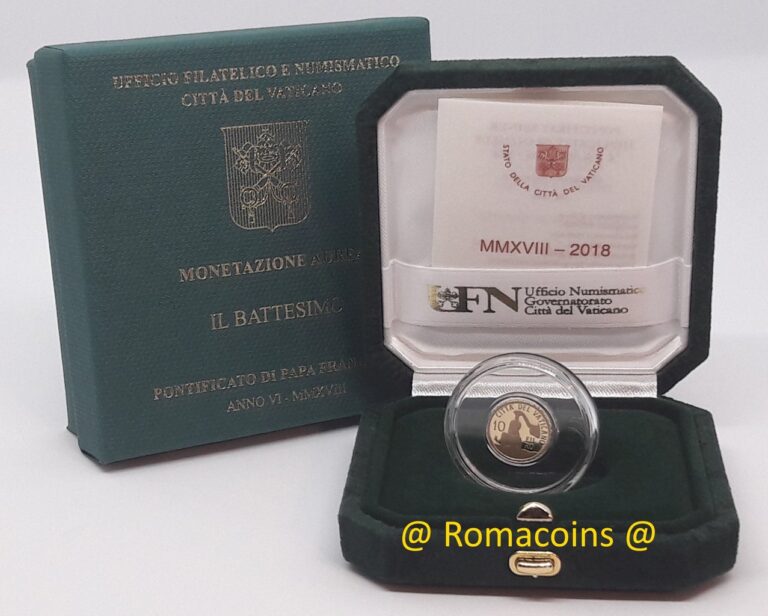 10 Euro Vatican 2018 Gold Coin Proof Baptism - Romacoins