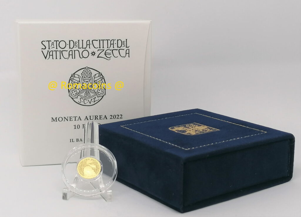 10 Euro Vatican 2022 Gold Coin Proof Baptism - Romacoins