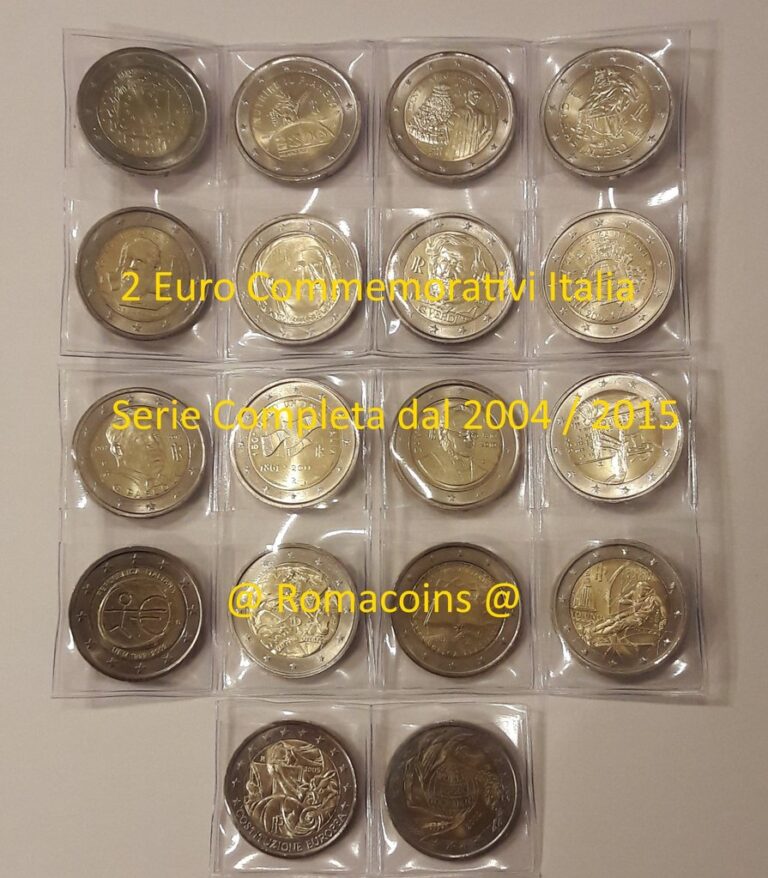 Série Completa 2 Euro Itália 2004-2015 18 Moedas Unc - Romacoins
