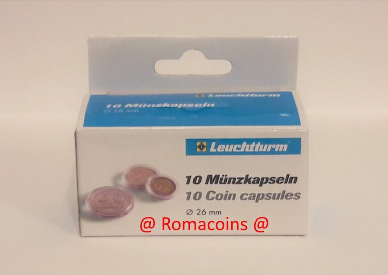 2 Euro Capsules Leuchtturm Box 100 Capsules - Romacoins