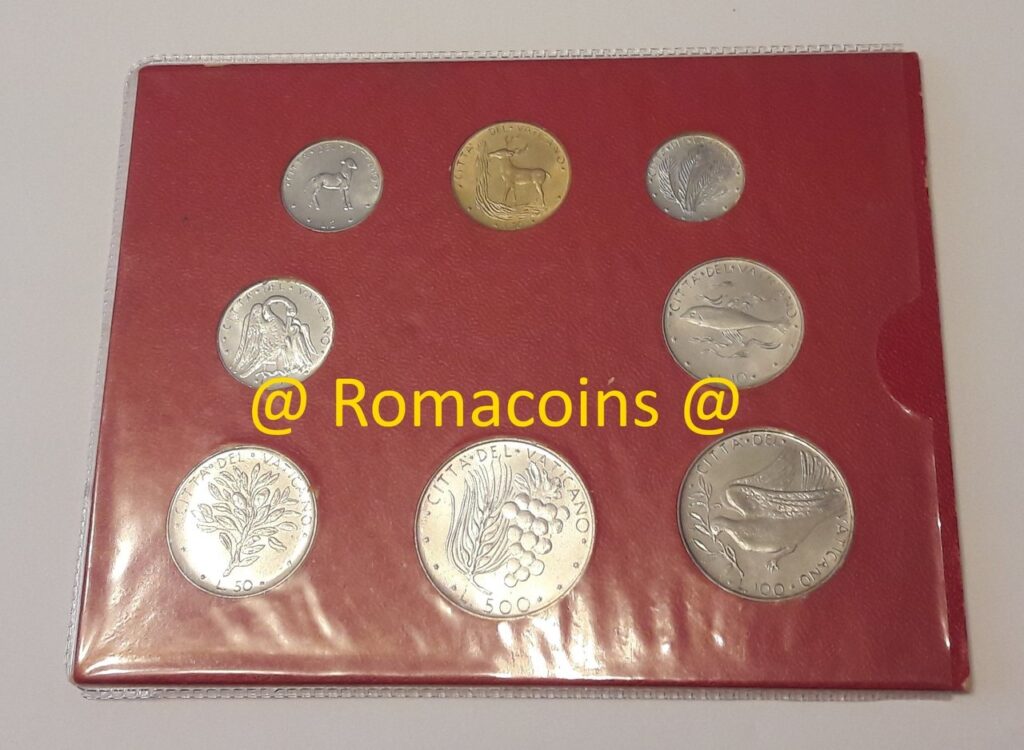 Cartera Vaticano 1973 Pablo VI Oficial Liras Fdc - Romacoins