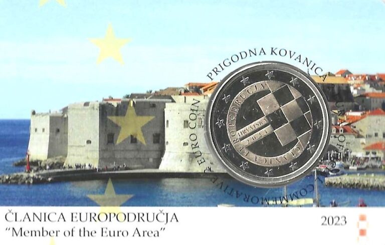 Coincard Croatia 2023 2 Euro Introduction of the Euro - Romacoins