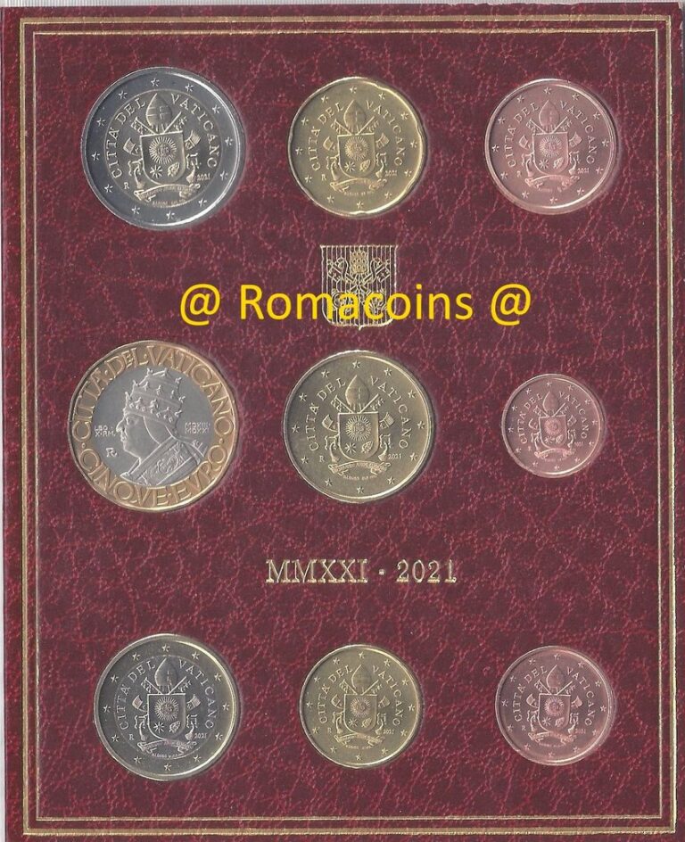 Vatican Bu Set 2021 with 5 Euro Coin Bimetallic New - Romacoins