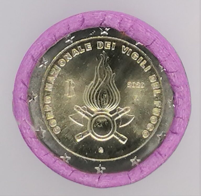 Rotolino 2 Euro Commemorativi Italia 2020 Vigili del Fuoco - Romacoins