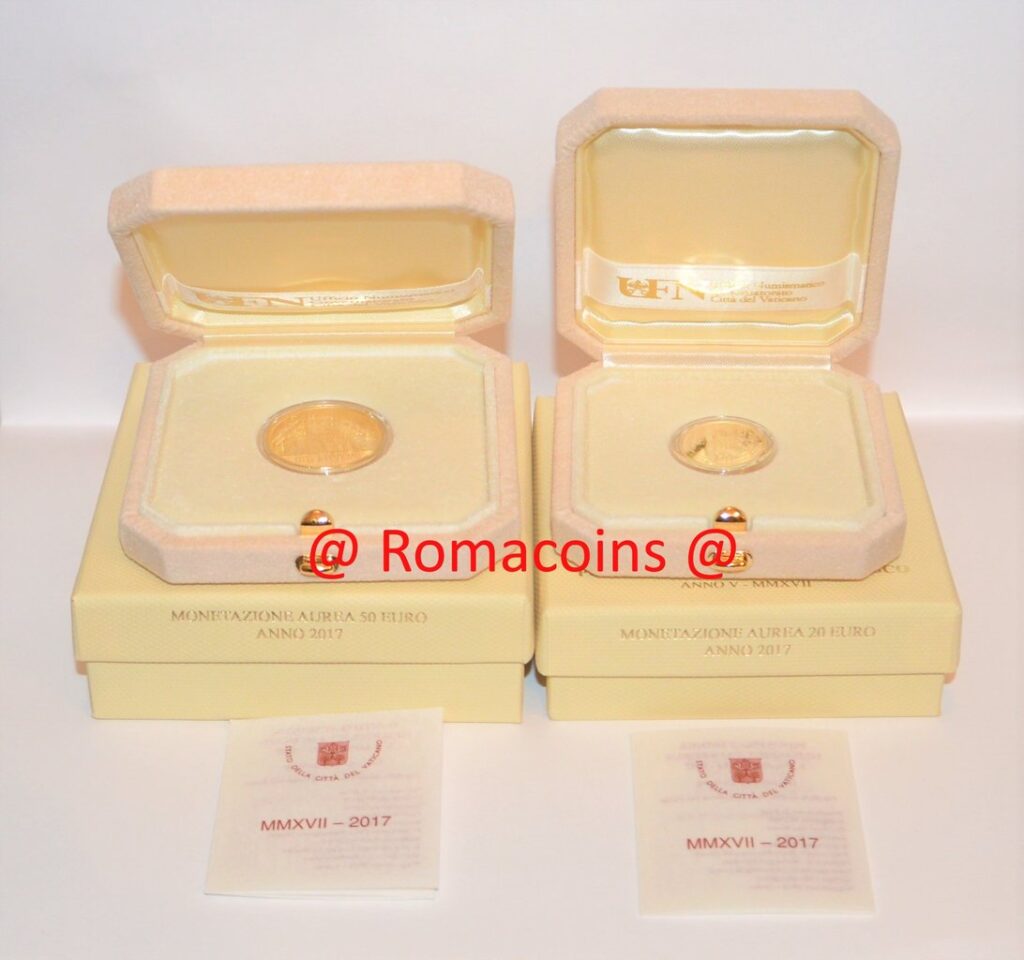 Vatican 20 + 50 Euro 2017 Gold Coins Proof - Romacoins