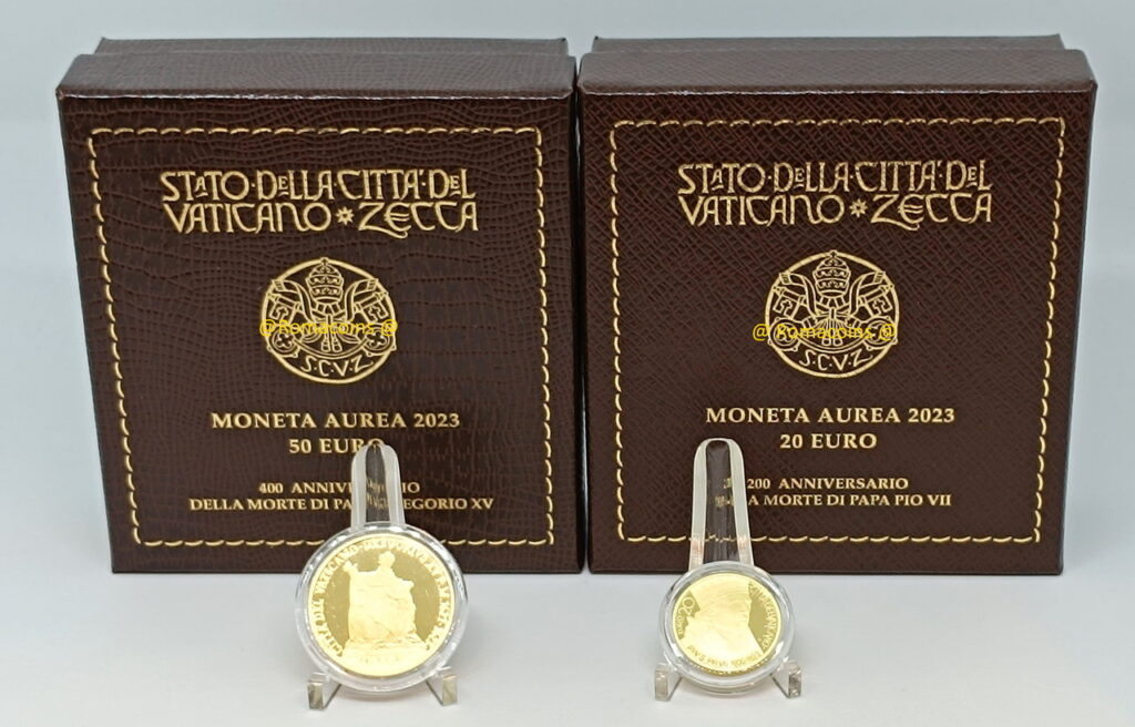 Vatican 20 + 50 Euro 2023 Gold Coins Proof - Romacoins