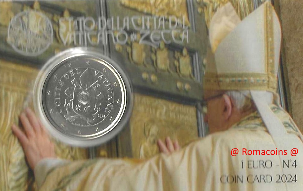 Coincard Vaticano 2024 1 Euro Papa Francesco N°4 - Romacoins