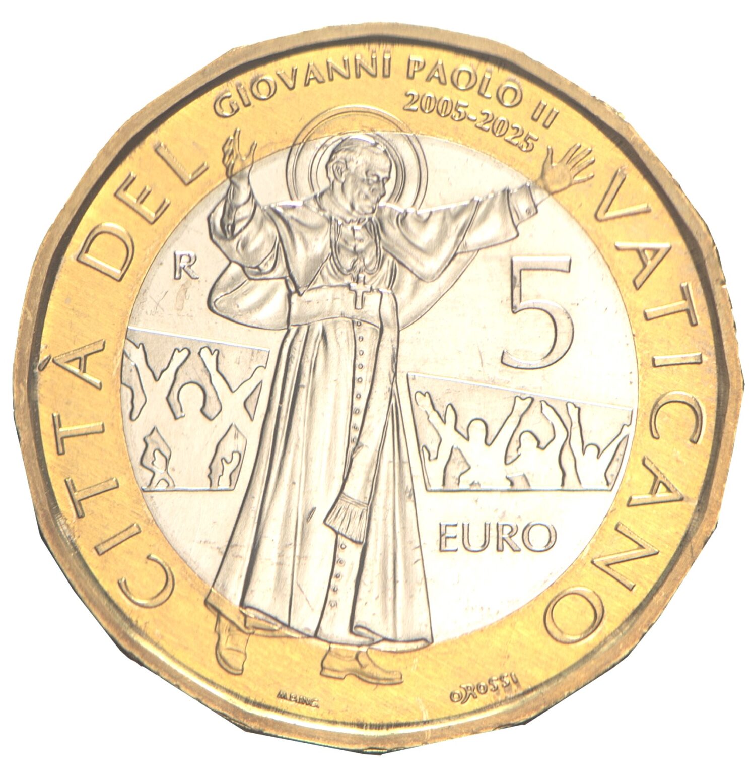 Vatican Bu Set 2025 with 5 Euro Coin Bimetallic New - Romacoins